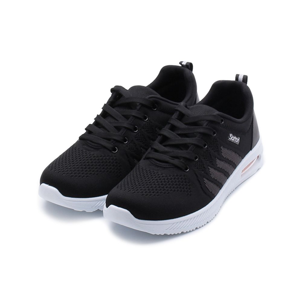 SARTORI 綁帶飛織休閒鞋 黑 男鞋 - 鞋全家福