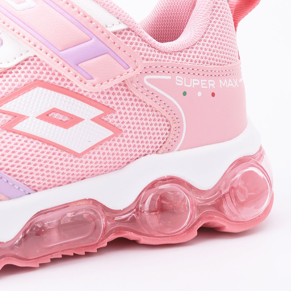 LOTTO SUPER MAX 彈力氣墊運動跑鞋 粉 LT4AKR8453 大童鞋 - 鞋全家福